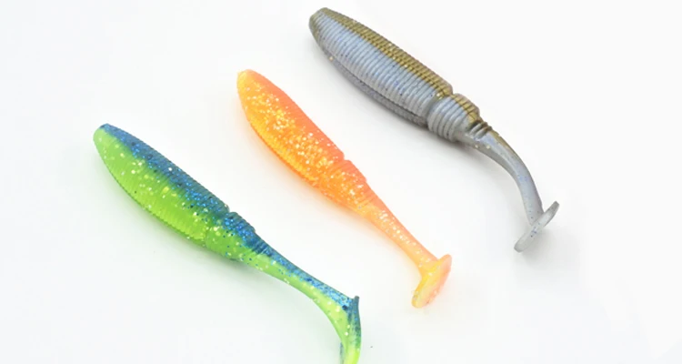 10cm Double Color Shad Fishing Soft Plastic Lure Molds