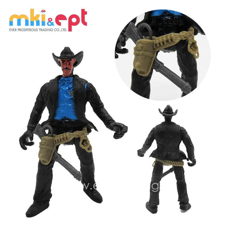 Plastic Cowboy Play Set Toy Action Figure With Movable Limbs - Buy ...