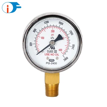 Brass Lower Mount Use No Oil Pressure Oxygen Dial Gauge - Buy Oxygen ...
