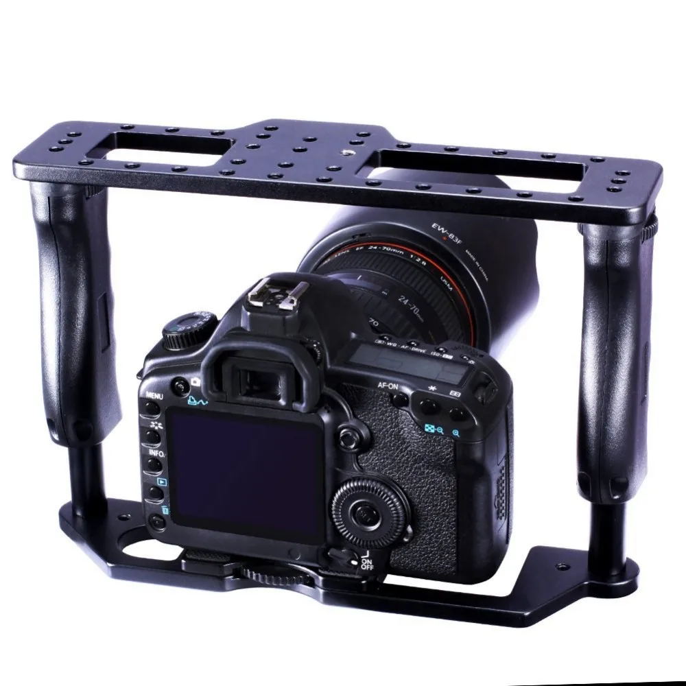 Aluminum Dslr Camera Cage Kit With 15mm Rod Rig For Pentax 5d Mark Ii ...