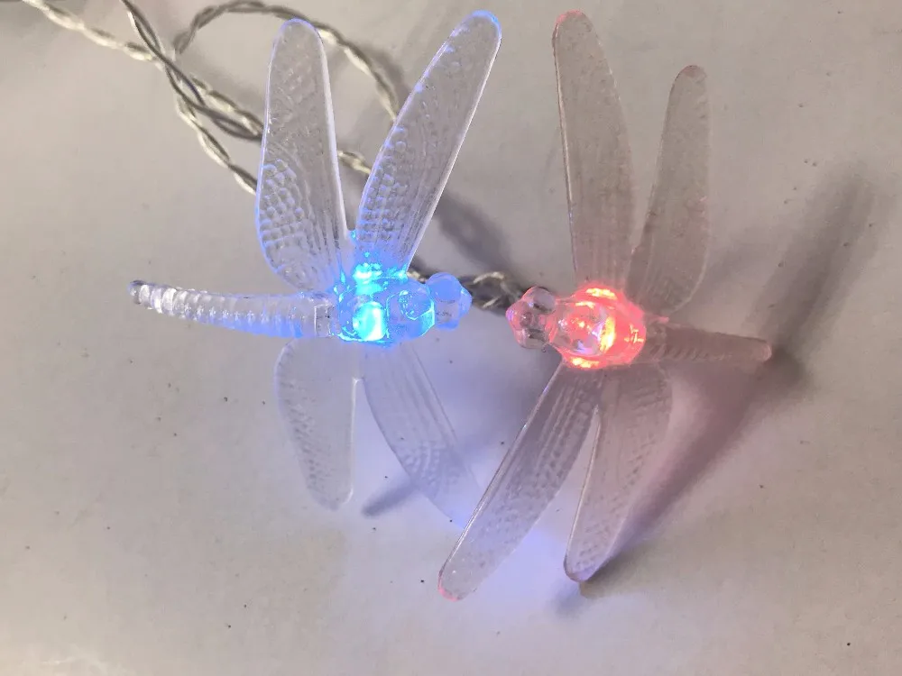 Fancy Holiday Lighting Battery Operated Dragonfly Rgb Light String ...