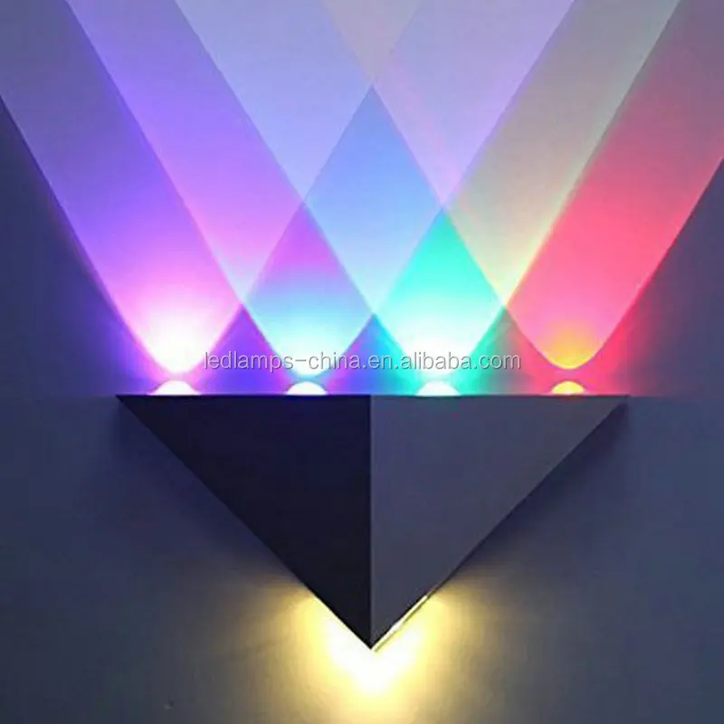 Led Wall Lights Indoor Modern Triangle Rgb Decorative Indoor Wall Lamps ...