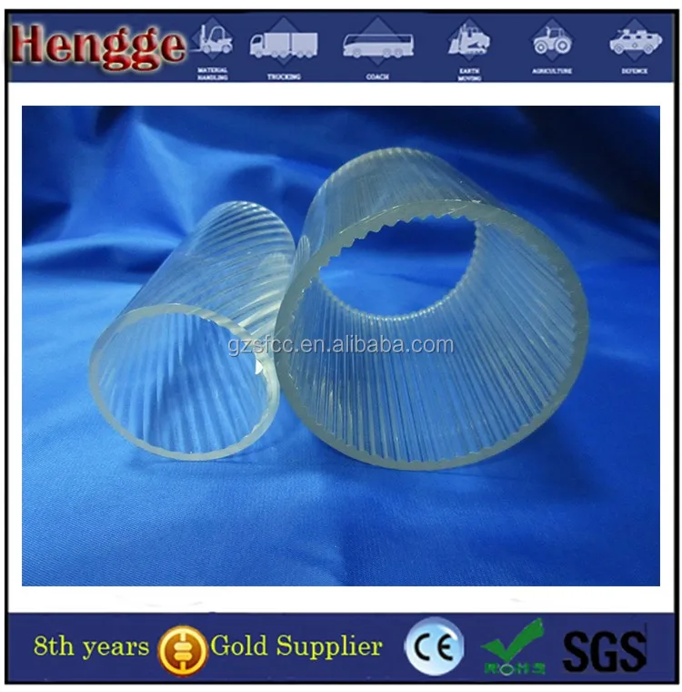 Clear Ribbed Acrylic Tube - Ideal for Lighting Solutions