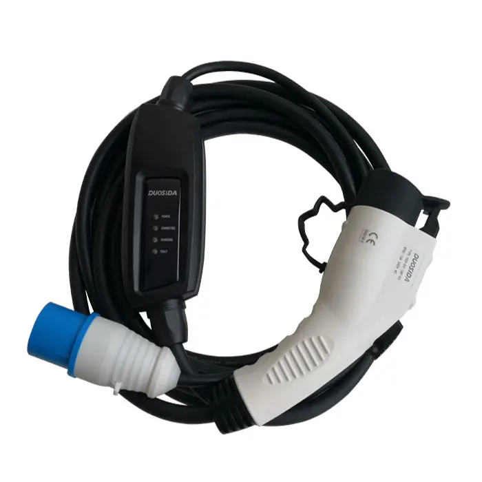 Duosida Level 2 Ev Charger J1772 Evse Input Plug 16amp Type 1 Portable ...