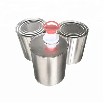 1l Empty Round Tin Can For Car Paint 1litre Engine Chemical Oil Metal ...
