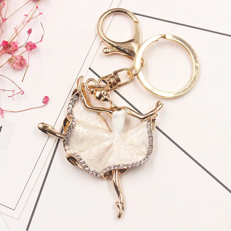 Fashion Ballet Dancing Girl Keychain,Ballerina Dance Key Ring For ...