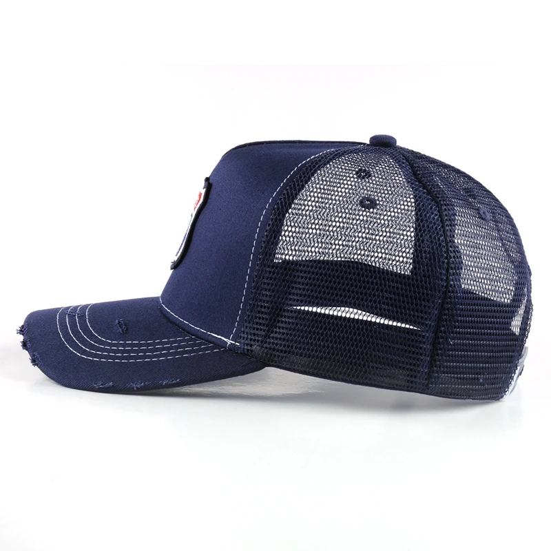Factory Custom Applique Logo Distressed Trucker Caps And Hats - Buy ...
