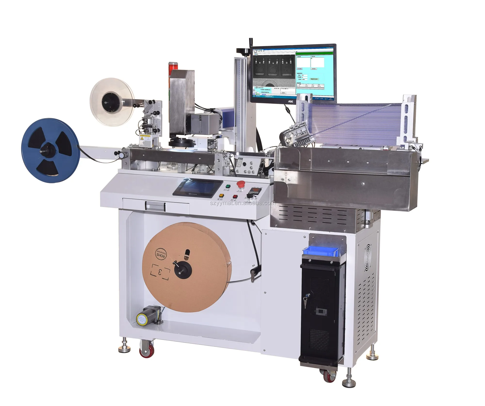 Computer Controlled Auto ESD Carrier Tape SMD Packaging Machines