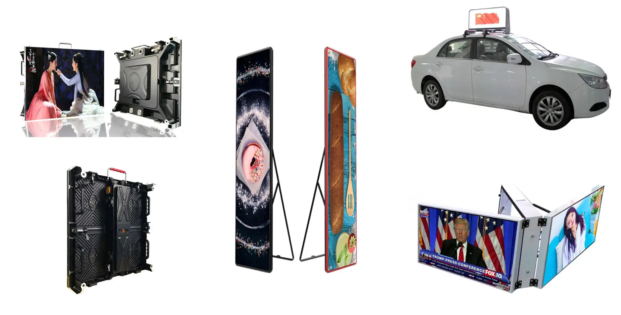 Banner Display Double Side Poster Publicidad De Digital Programmable ...