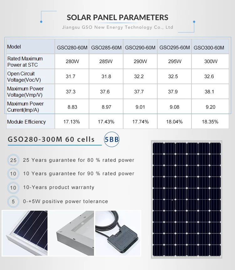 300w Mono Monocrystalline Pv Solar Panel Solar Module - Buy 300w Pv ...