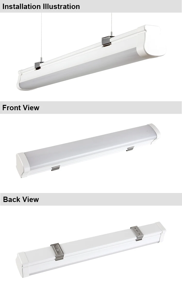 3ft 4ft 5ft 0.6m 1.2m 1.5m Led Water Proof Batten Light 40w Fluorescent ...