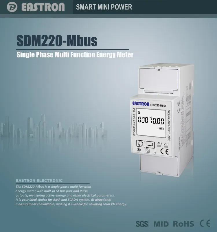 Sdm220-mbus Single Phase Energy Meter,Home Kwh Meter,Smart Power Meter ...