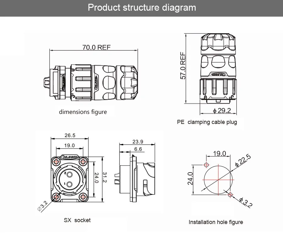 China Electronics Plug Socket 2 Pin Connector Ip67 Waterproof Dc Power ...