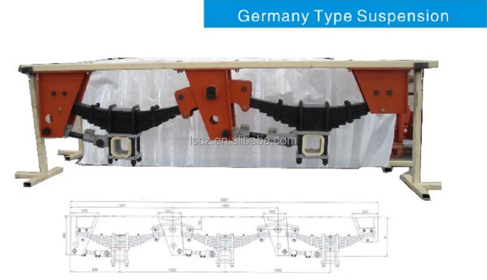 German Type Semi Trailer Mechanical Suspension System - Buy Trailer ...