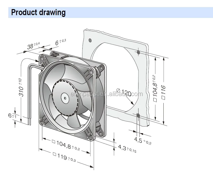 DV4114-2N-ventilador axial ebmpast, EBM-PAPST, tipo: DV4114-2N, EBM, 24V, DC| Alibaba.com