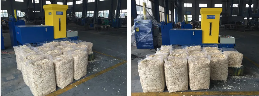 Wood Shavings Baler Machine Used For Animal Bedding / Sawdust Wood ...