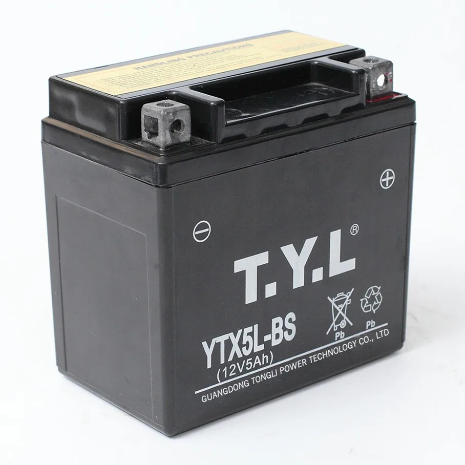 Good Quality Tyl Brand 12n6.5-bs 12v6.5ah Leadacid Wet Charged Mf ...