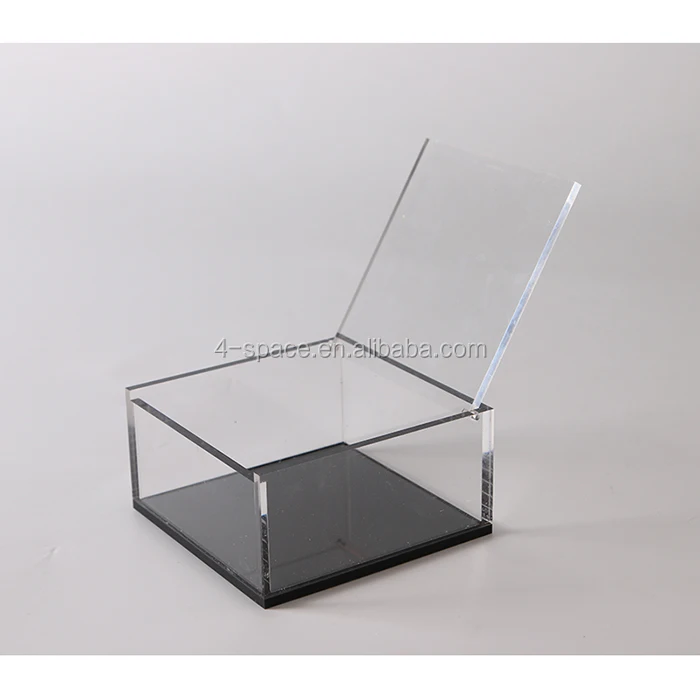Silver Mirrored Acrylic Five Side Box - Custom Plinths