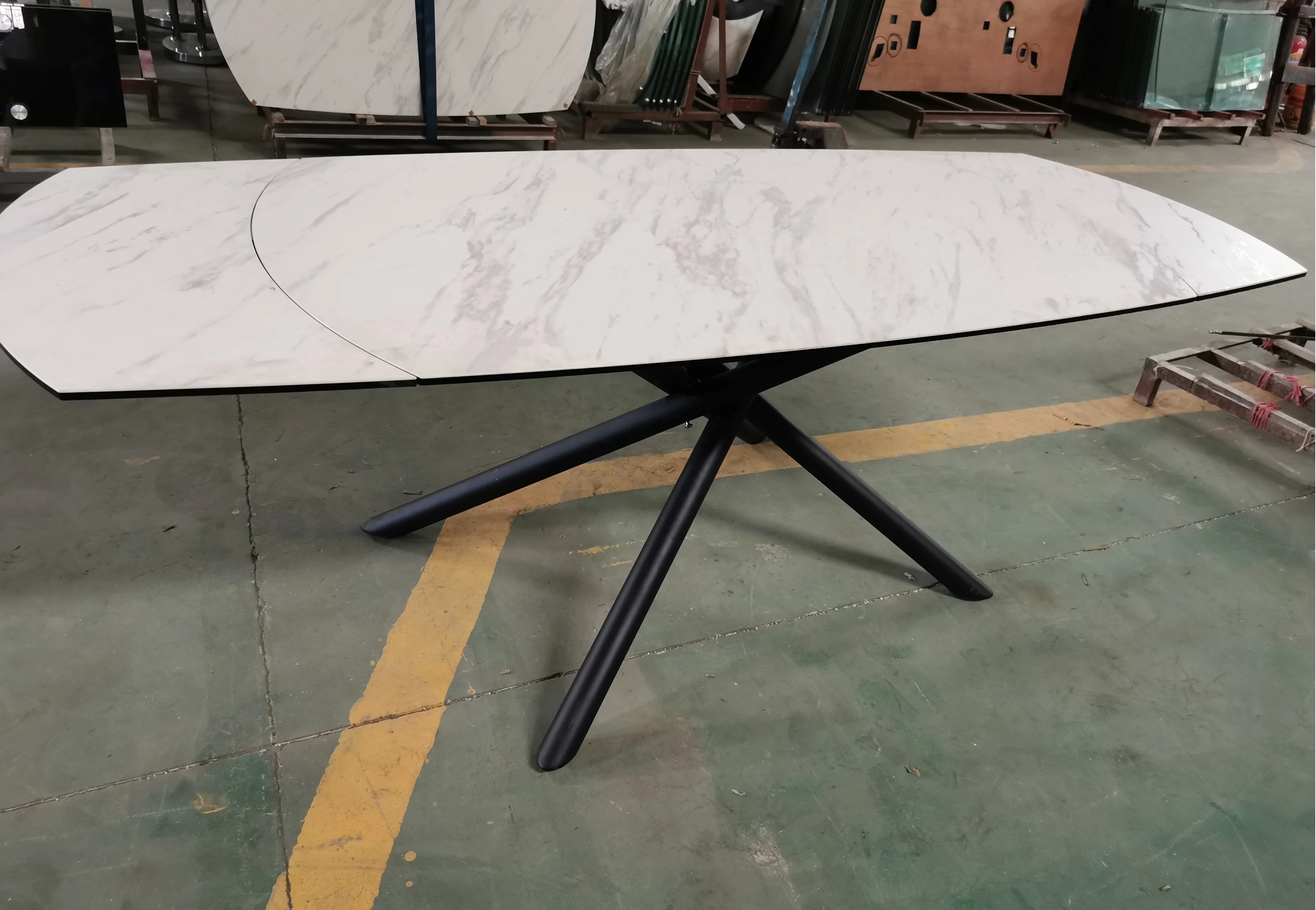 High Quality Imported Ceramic Tempered Glass Dining Table