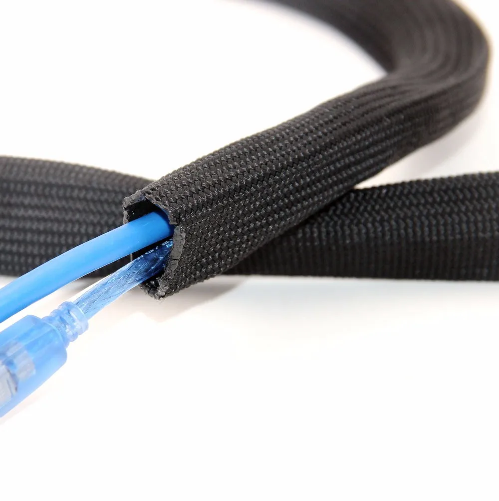 25mm Black Nylon Multifilament Expandable Braided Sleeve