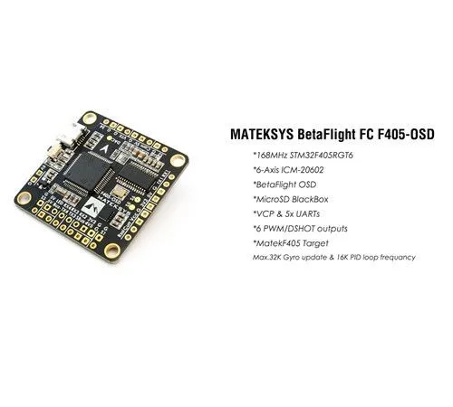 Matek F405-osd Betaflight Stm32f405 Flight Control Board Built-in Osd Inverter For Sbus Input ...