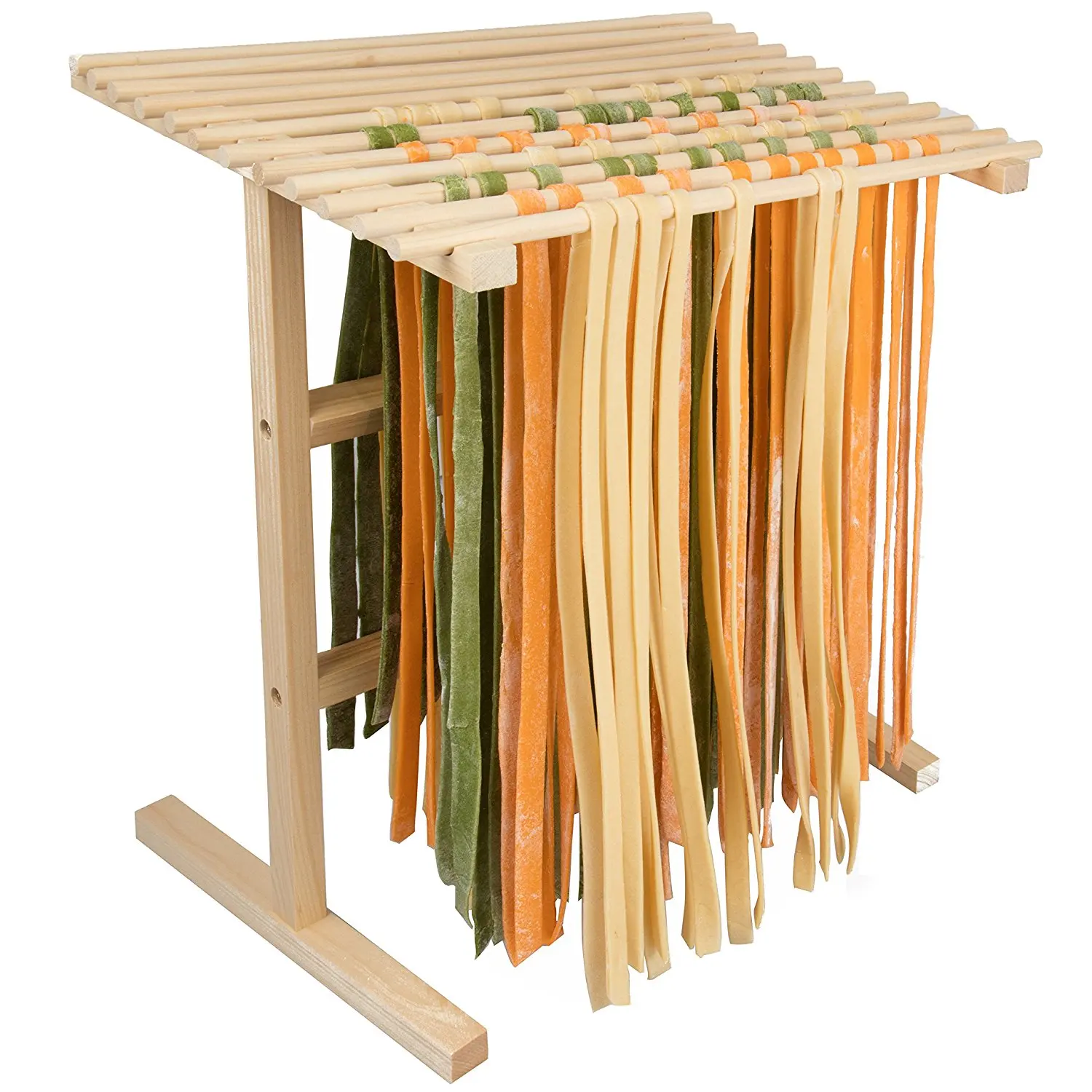Pasta Drying Rack Natural Wood Construction- 12 Feet Of Drying Space ...