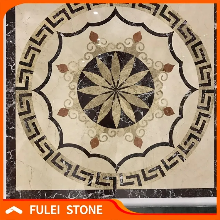 Water Jet Marble Medallion Tiles - Luxury Flooring Designs