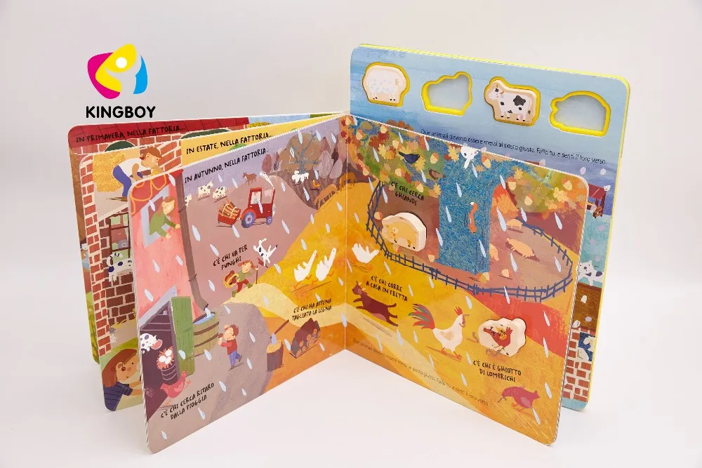 Children Activity Board Book Pull And Push Book Hardcover Book Printing ...