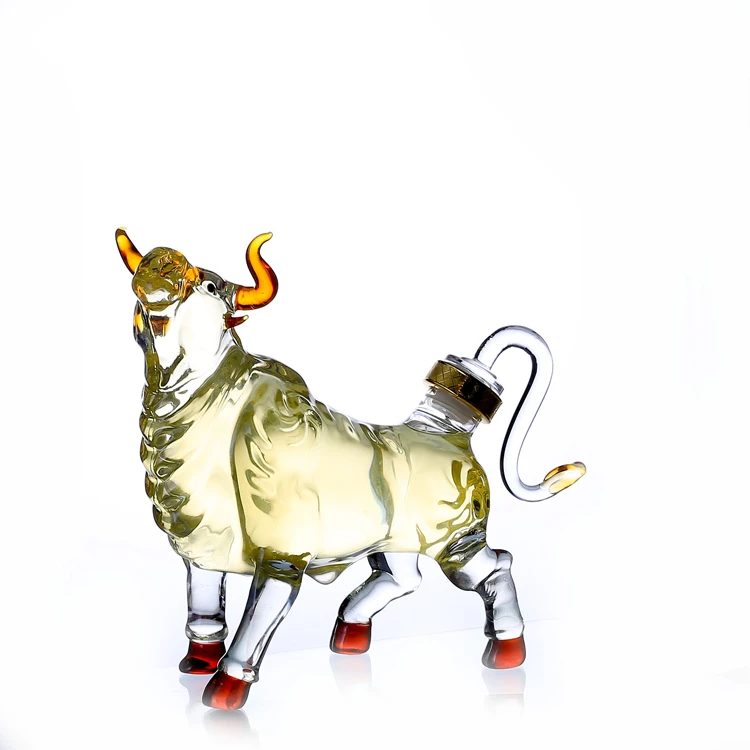 Custom Bull Shape Bottle - Handmade OX Cow Whisky Decanter