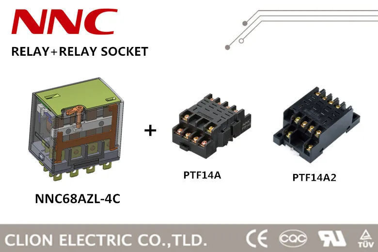 Nnc Clion General Purpose Relay Nnc68azl (jqx 13f 4z) Ly4 12a 14pin Relay 24vdc 12vdc 12 V Relay ...