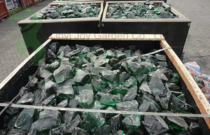 Natural Clear Colored Cobalt Blue Slag Glass Rocks For Gabion And Home ...