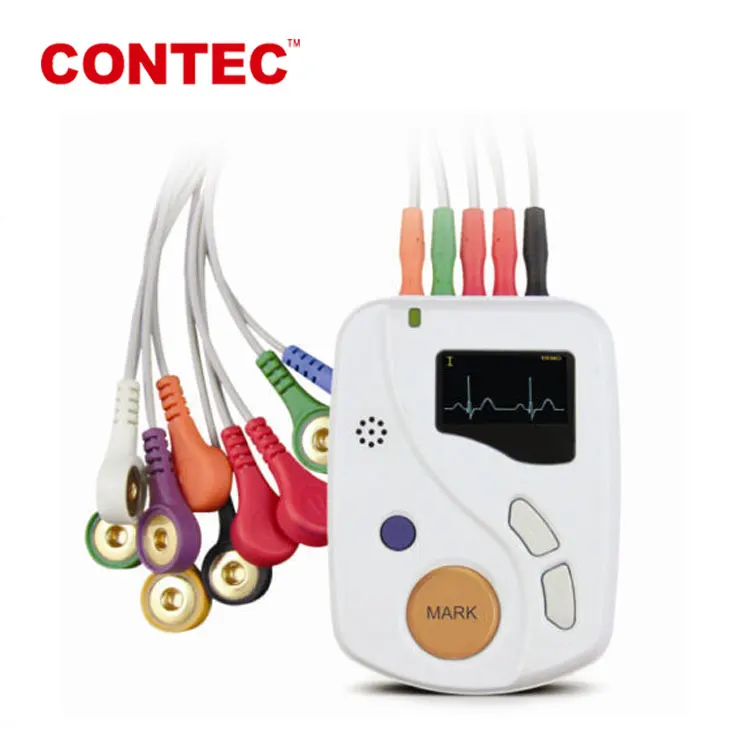Contec Tlc6000 48 Hours Handheld Dynamic 12 Leads Ecg Holter Monitor ...