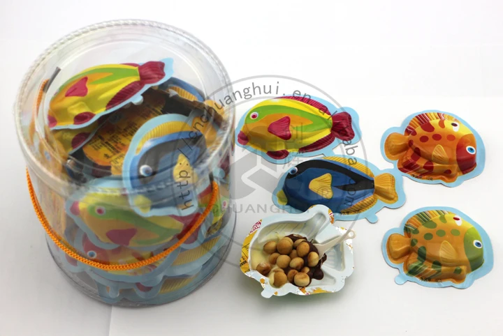 12g Fish Shape Chocolate Biscuit Cup / Fish Cup Chocolate With Biscuits ...