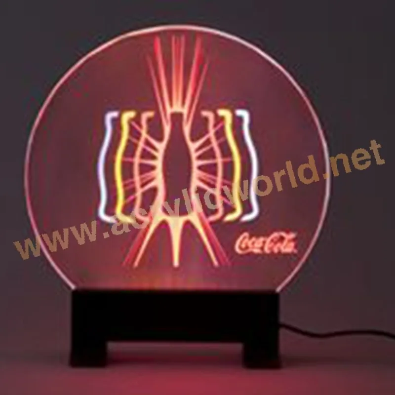 Acrylic Edge Lit Table Top Sign /custom Etched Edge Lit Led Sign /led ...