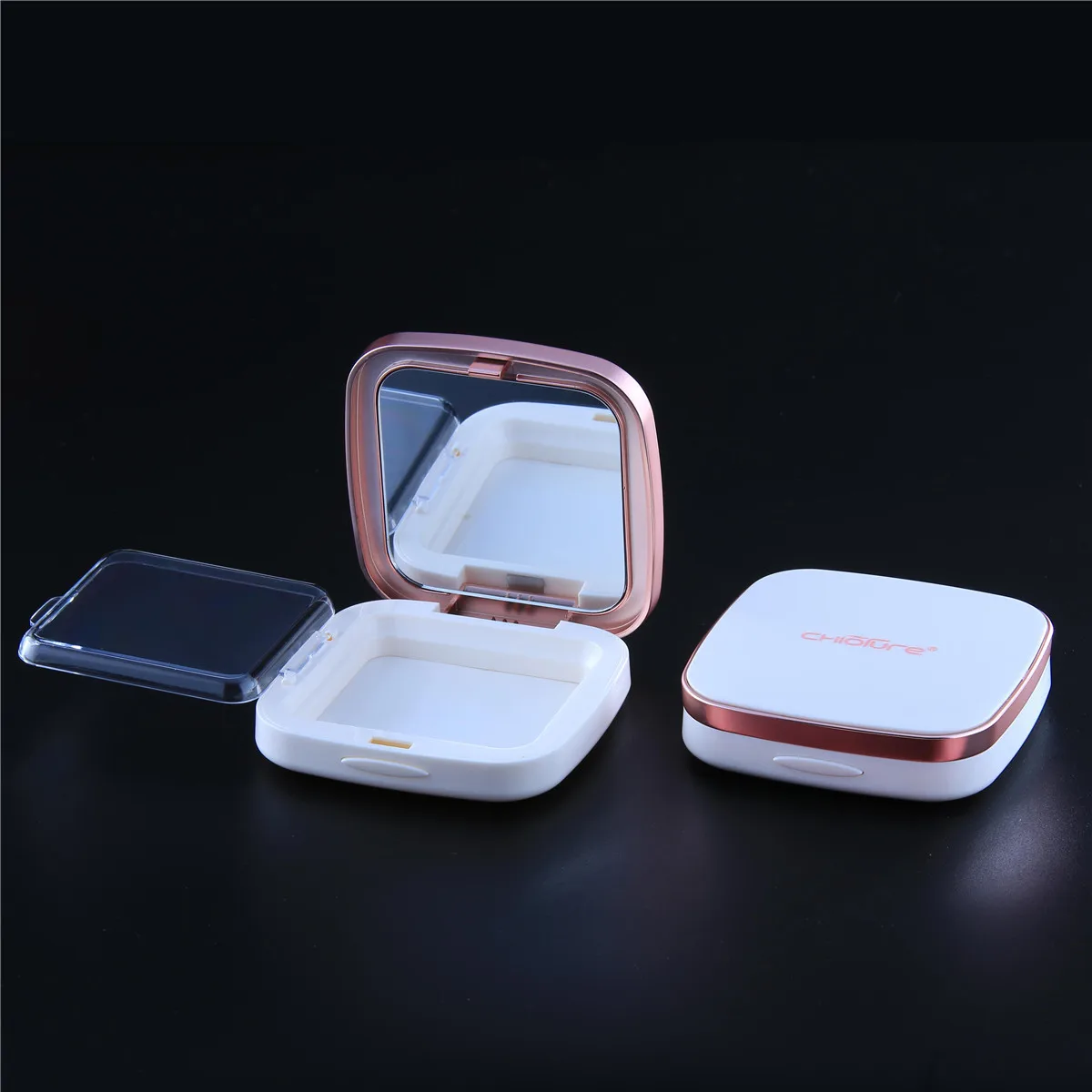 Empty Compact Cosmetics Packaging Pressed Powder Case Wh-f153 Square ...