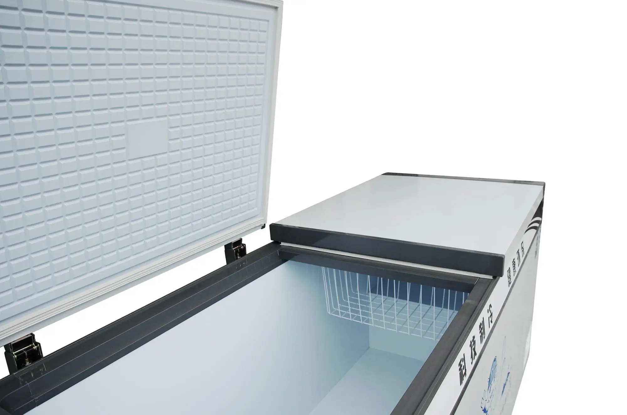 Double Top Open Door Chest Freezer Large Refrigerator For Commercial ...