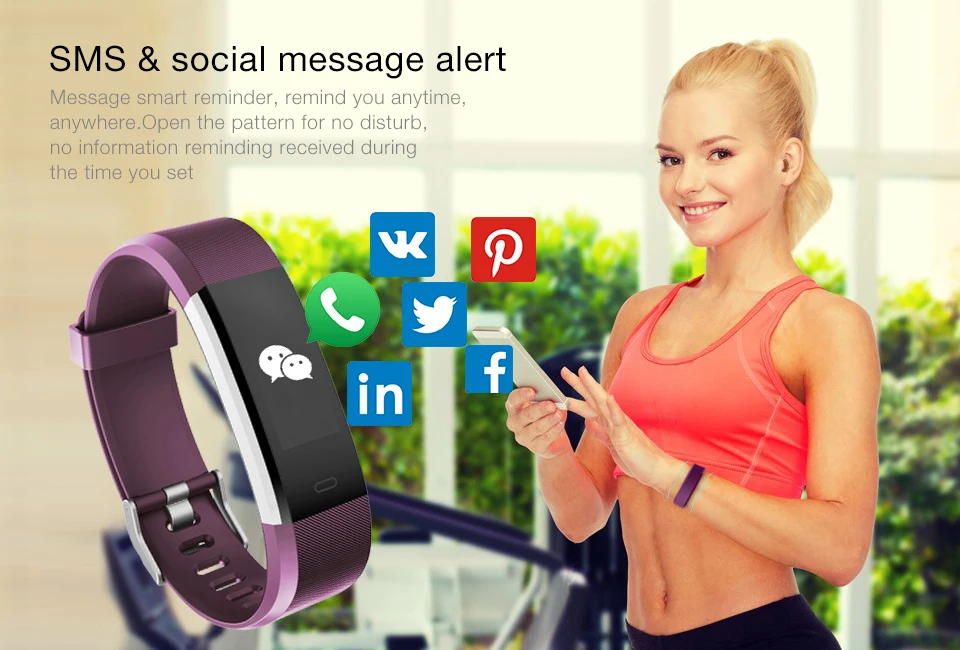 Hot Selling Veryfit Pro App Smart Bracelet Id115hr Plus Waterproof ...