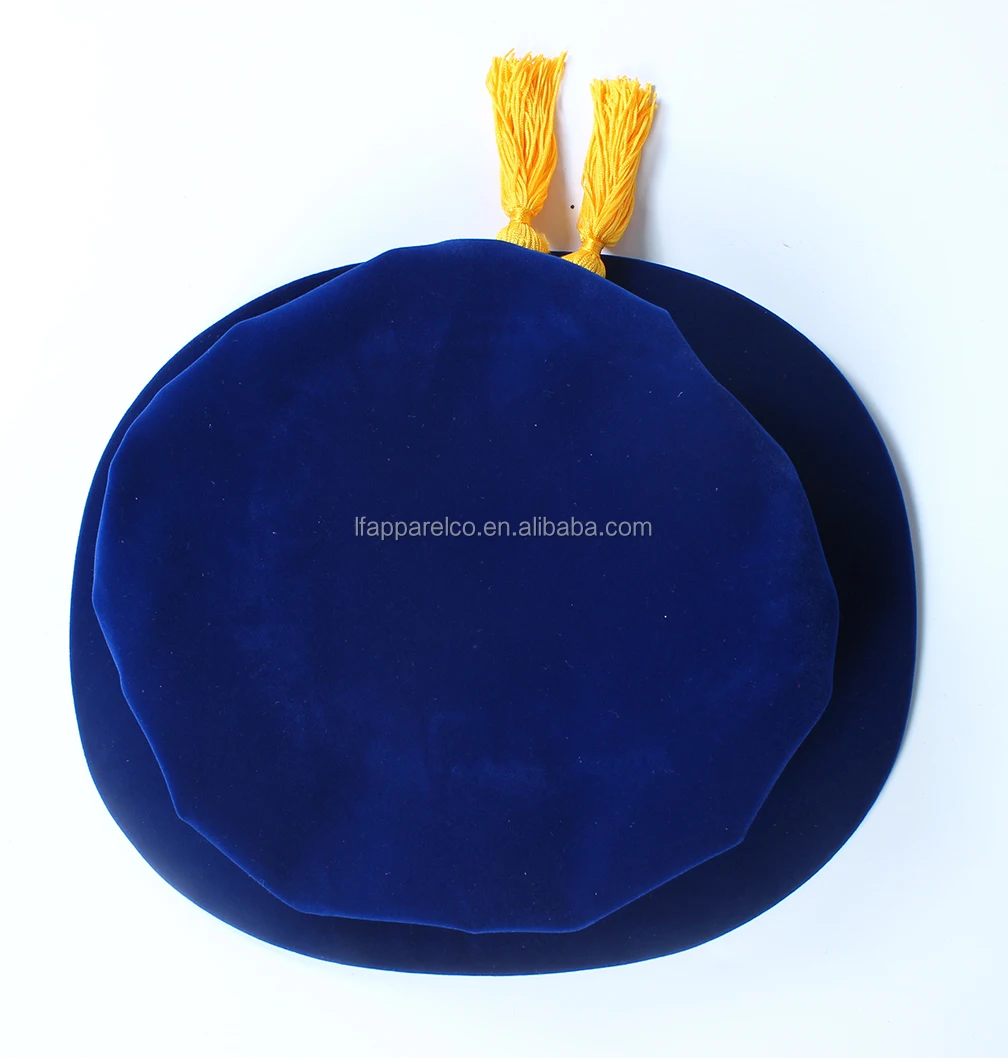 Deluxe Phd Doctoral Graduation Tudor Bonnet in Red Velvet