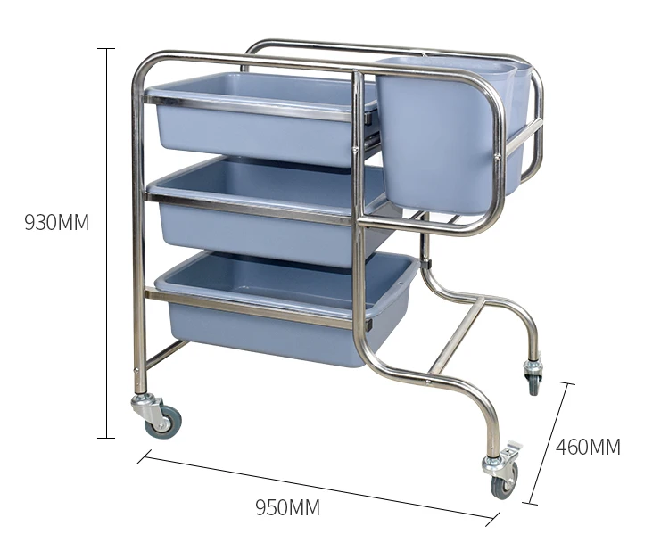 Stainless Steel Dish Collecting Cart Collecting Trolley For Catering ...