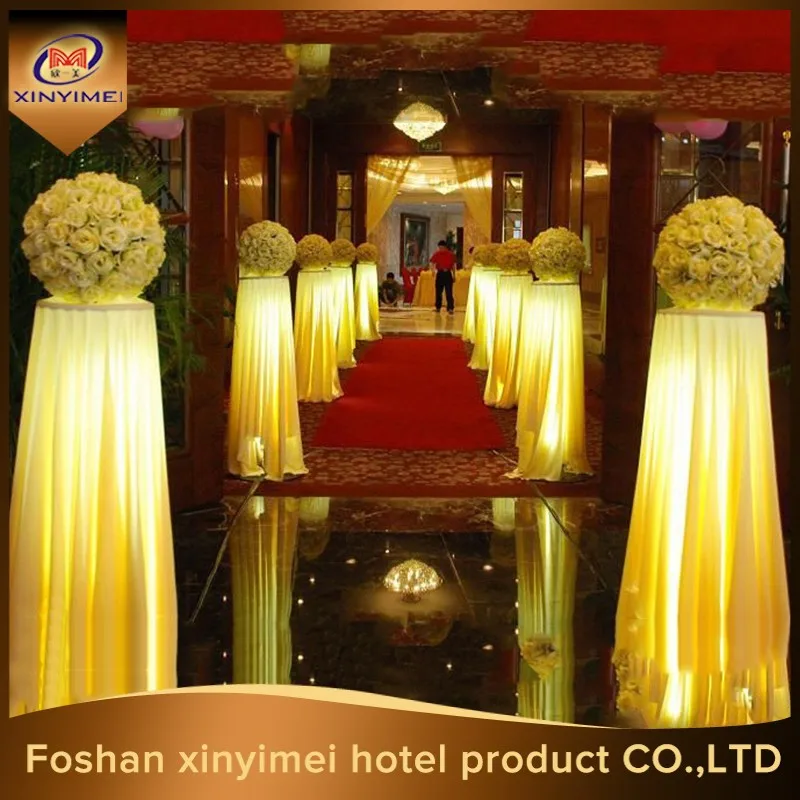 Wedding Flower And Pillars With Led Light Wedding Decoration Walk Lead ...