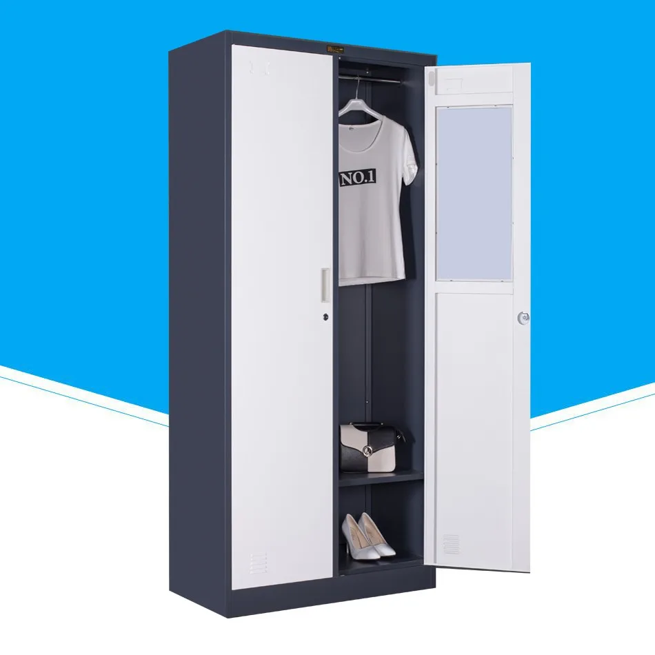 Steel Furniture Hanging Clothes Metal Almirah Storage Wardrobe - Buy ...
