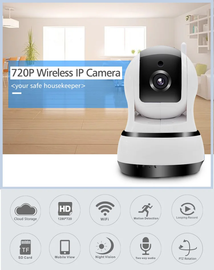 Home Security Smart Small Onvif Wireless Wifi Ip Ptz Night Vision Cctv ...