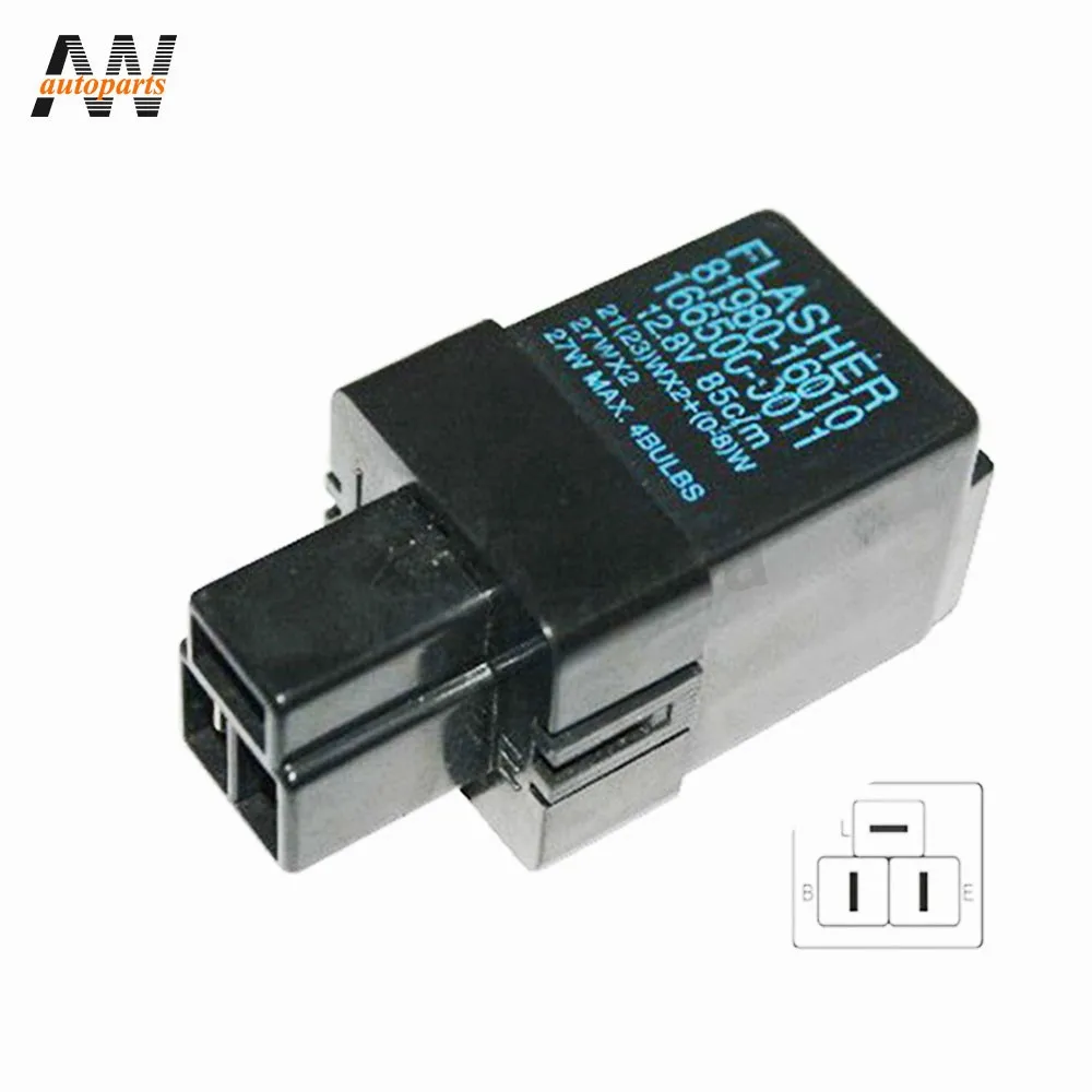 AWファクトリーオートリレー電子フラッシャーOEM 81980-16010 166500-0011トヨタカムリセリカカローラ用 ...