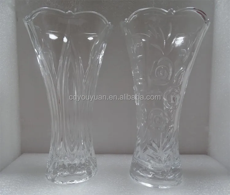 80cl V Shaped Vases For Flower Arrangements Large Clear Glass Flower ...