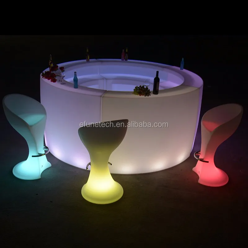 Illuminated Led Pub Bar Furniture Led Chair Table Light Up Led Party ...