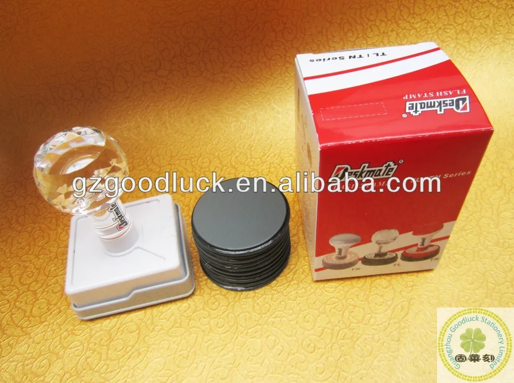 Personal Flash Crystal Handle Stamp Mount/custom Rubber Flash Stamper ...