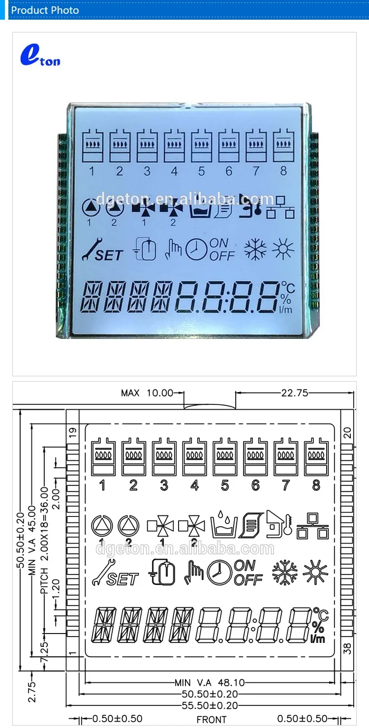 Oem Small Custom Shape Lcd Screen Display - Buy Custom Shape Small Lcd ...