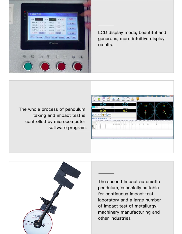 JBW-300B Automatic Impact Testing Machine Charpy Metal Impact Testing ...