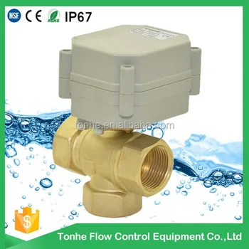 3 Way Motorized Ball Valve 12v 24v Mini Auto Water Shut Off Electric ...