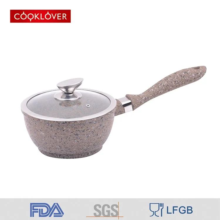 16cm Die Cast Aluminum Granite Marble Coating Sauce Pan